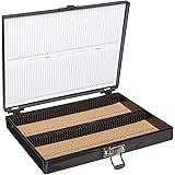 Heathrow Scientific HD15990A Blue Polypropylene 25 Place Economy Microscope Slide Box, 141mm ...