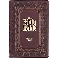 KJV Holy Bible, Super Giant Print Faux Leather Red Letter Edition - Ribbon Marker, King James ...