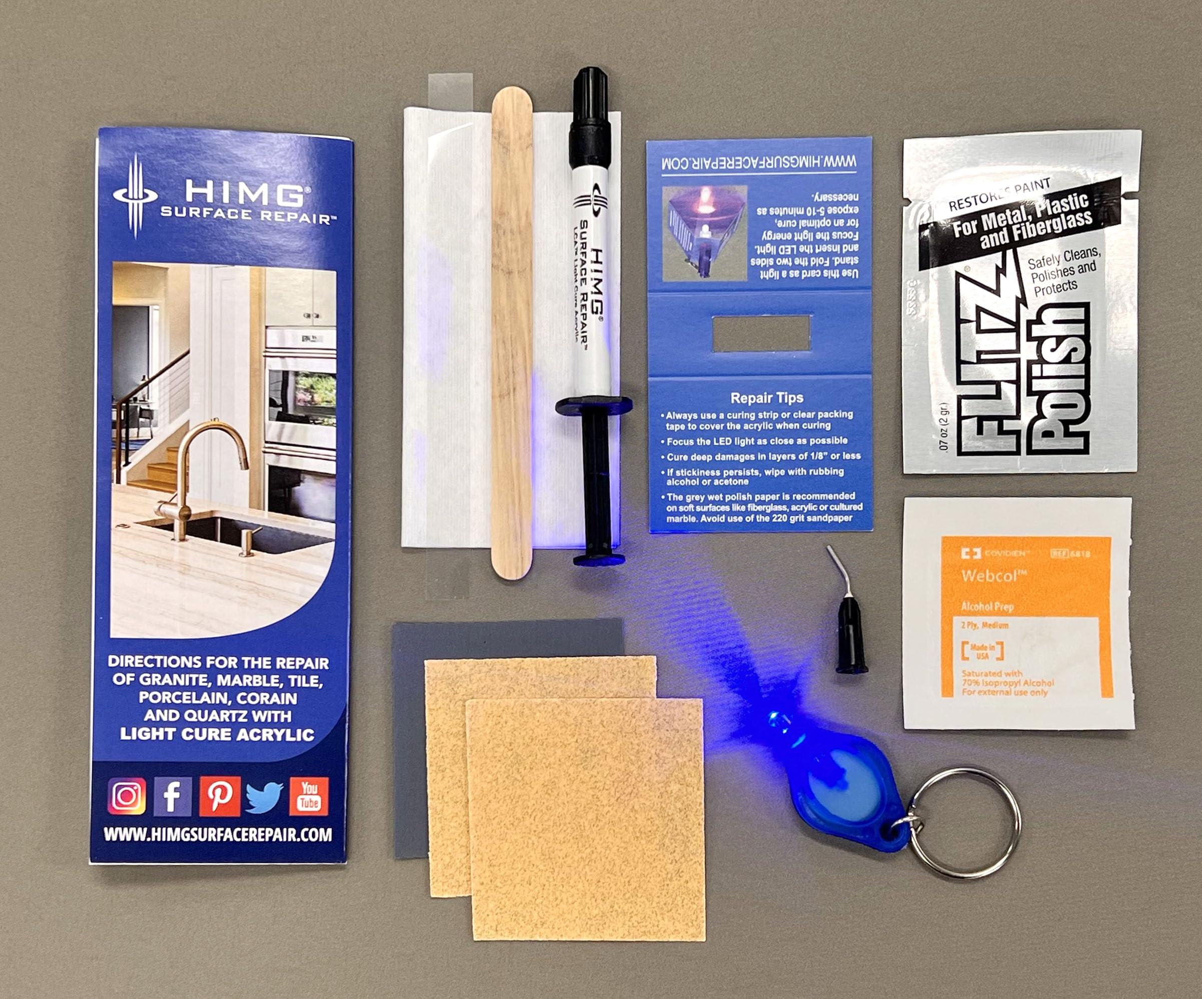 Mua Clear - Quartz Countertop Repair Kit - Granite Repair Kit - Chip ...