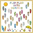Amazon.com : AsodSway 133Pcs Summer Flip Flop Bulletin Board Cutouts ...