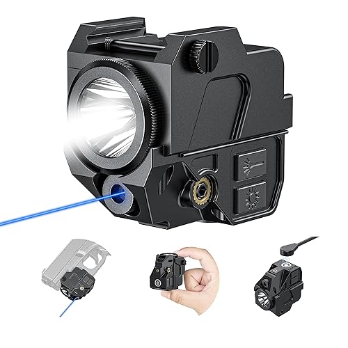 EZshoot Laser Light Combo 500 Lumens, Tactical Flashlight Magnetic USB ...