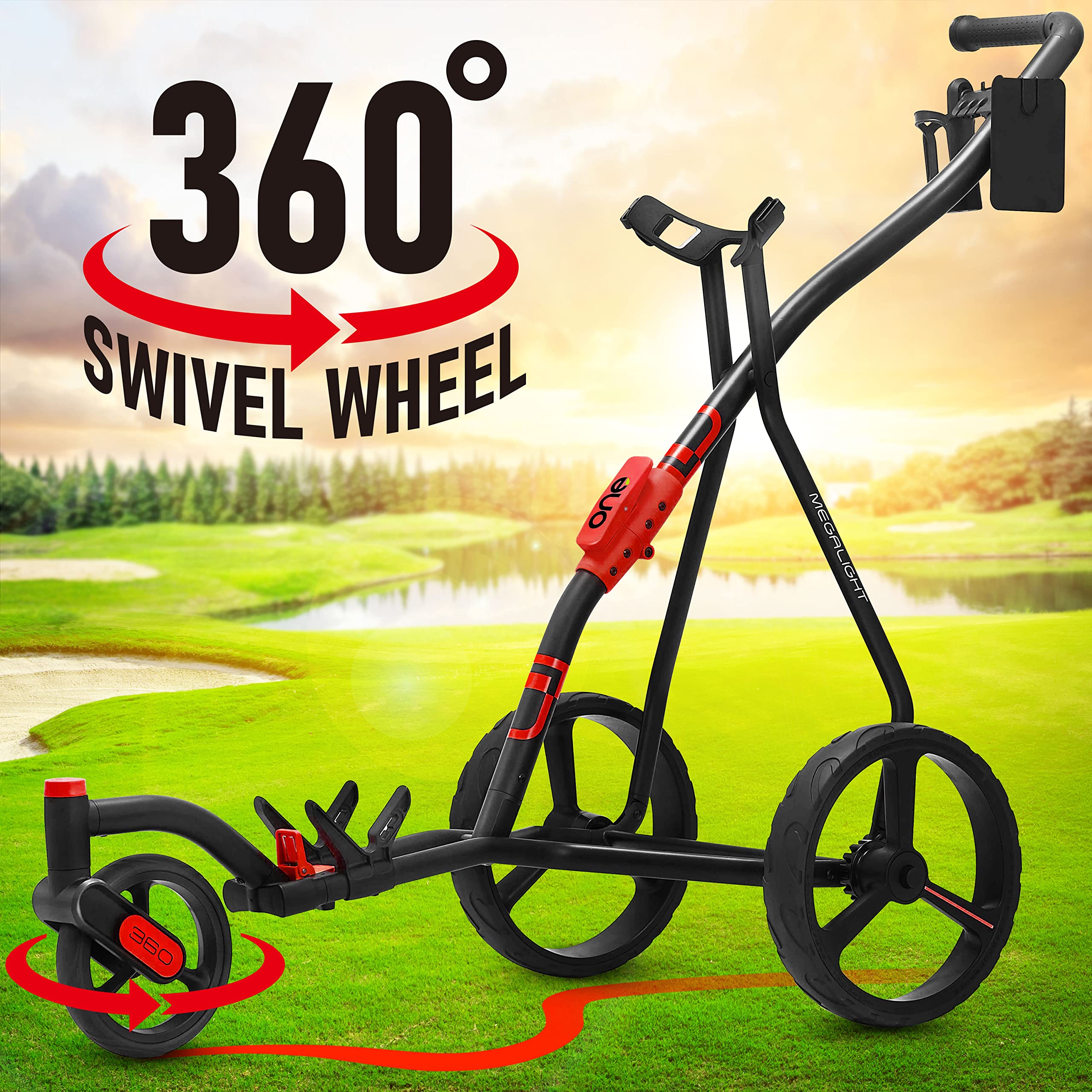 Mua WishboneOne Golf Cart Golf Push Carts - Swivel Front Wheel 360 ...