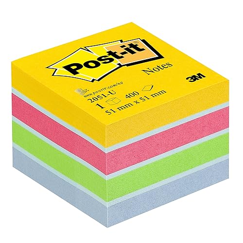 Post it Notes 152mm x 101mm Super Sticky Note Pad, Green, Pink, Orange ...