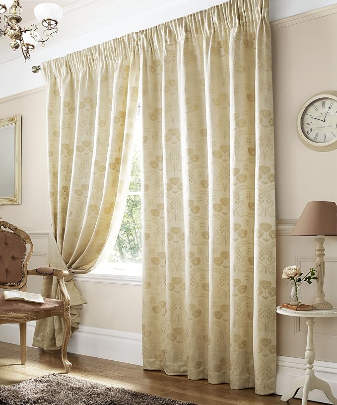 Ashley Wilde Mayfair Rennie Mackintosh 6" Pencil Pleat Lined Curtains ...
