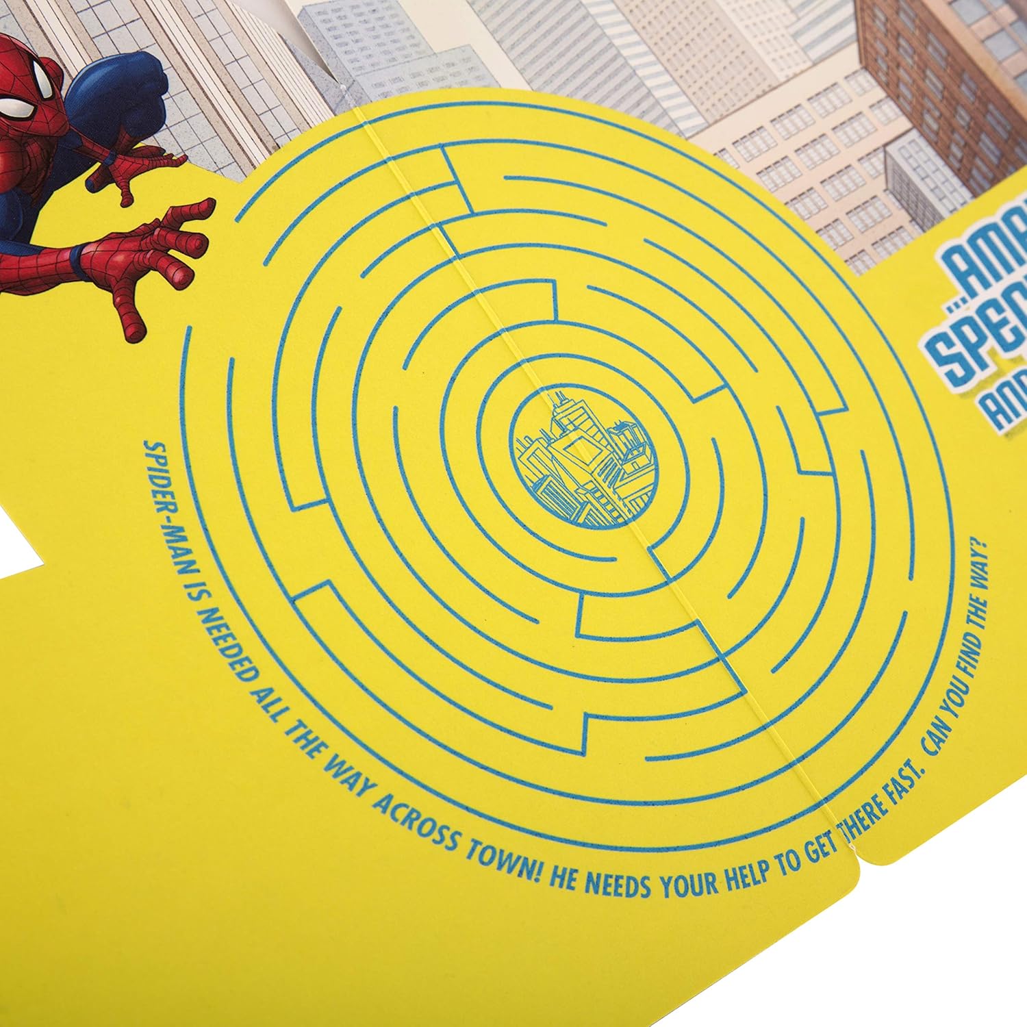 Hallmark Spiderman Activity Birthday Card ‘Maze’ – Medium – BigaMart