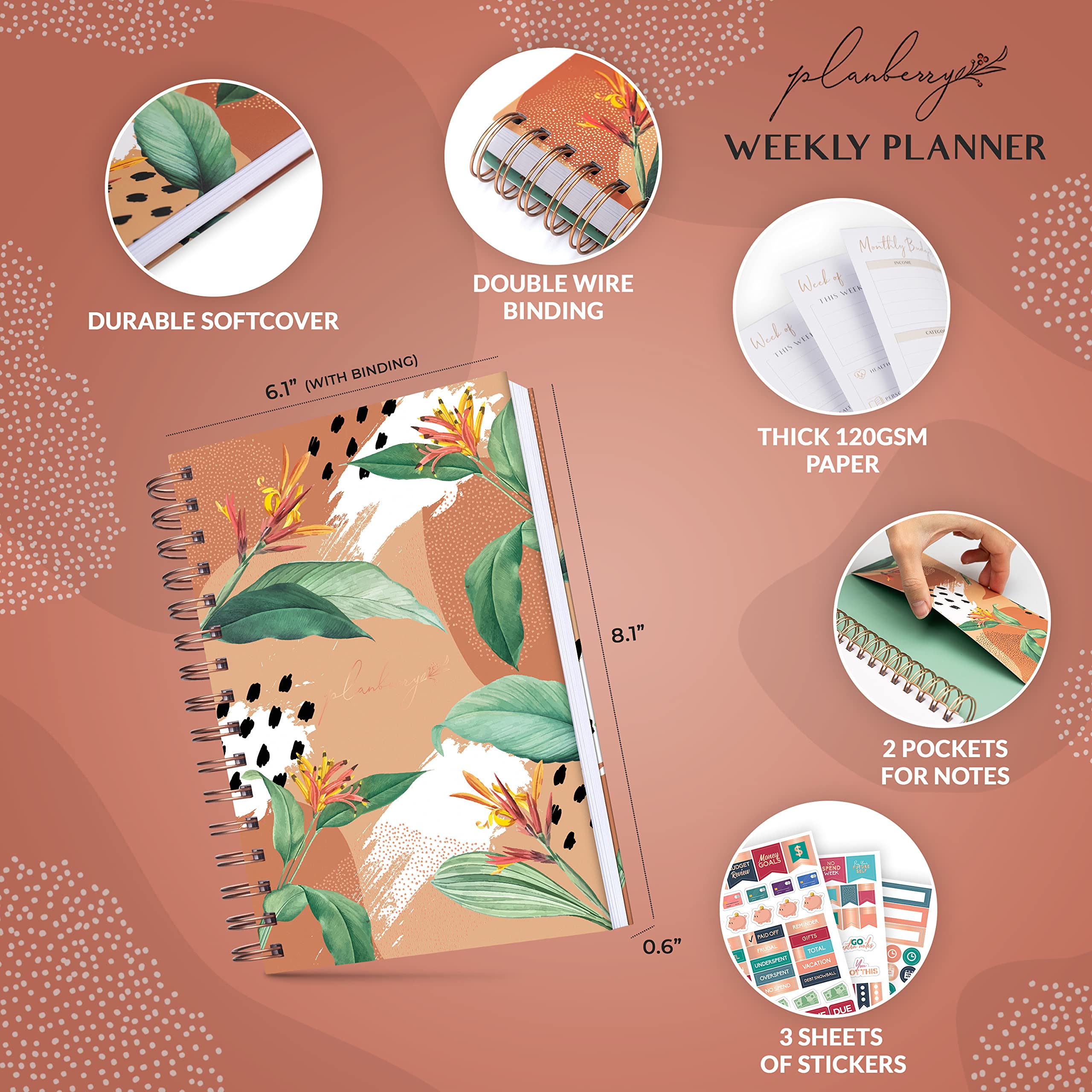 Mua PLANBERRY Weekly Planner – Undated Life Organizer & Budget Planner ...