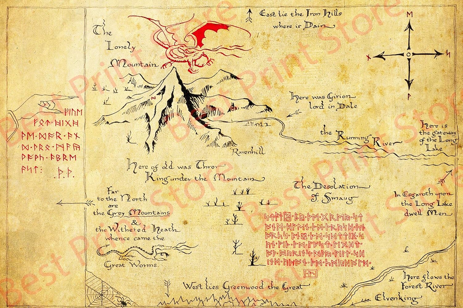 Thrors Map Of Erebor The Hobbit Map The Hobbit Map | Images and Photos finder