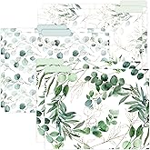 Amazon.com: 12 Pack Decorative Flower File Folders with 1/3 Cut Tab ...