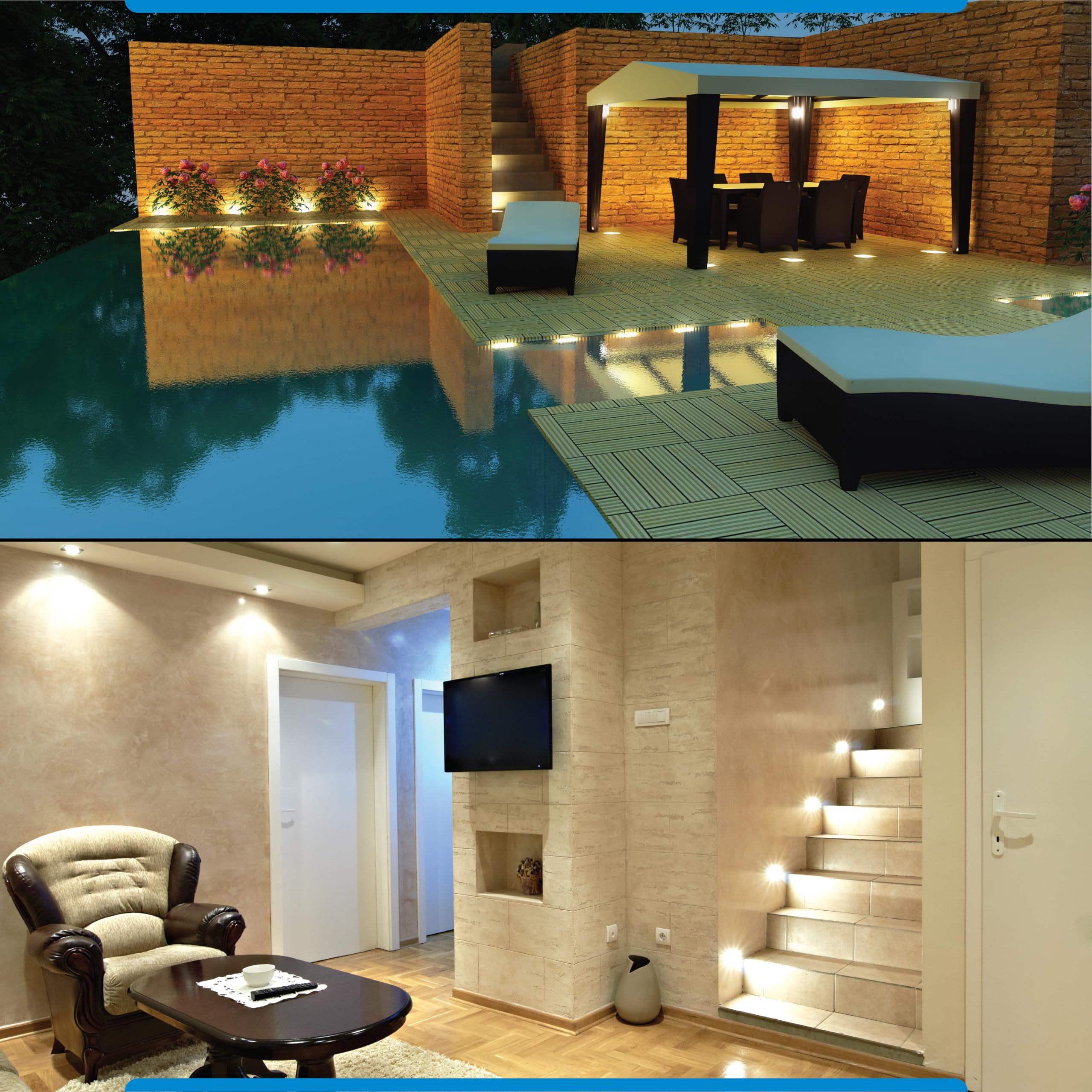 STP2 Louvered White LED Step Light With Photocell (STP2L120WHPC) on ...