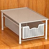 Amazon.com: Simple Houseware Stackable 3 Tier Sliding Basket Organizer ...