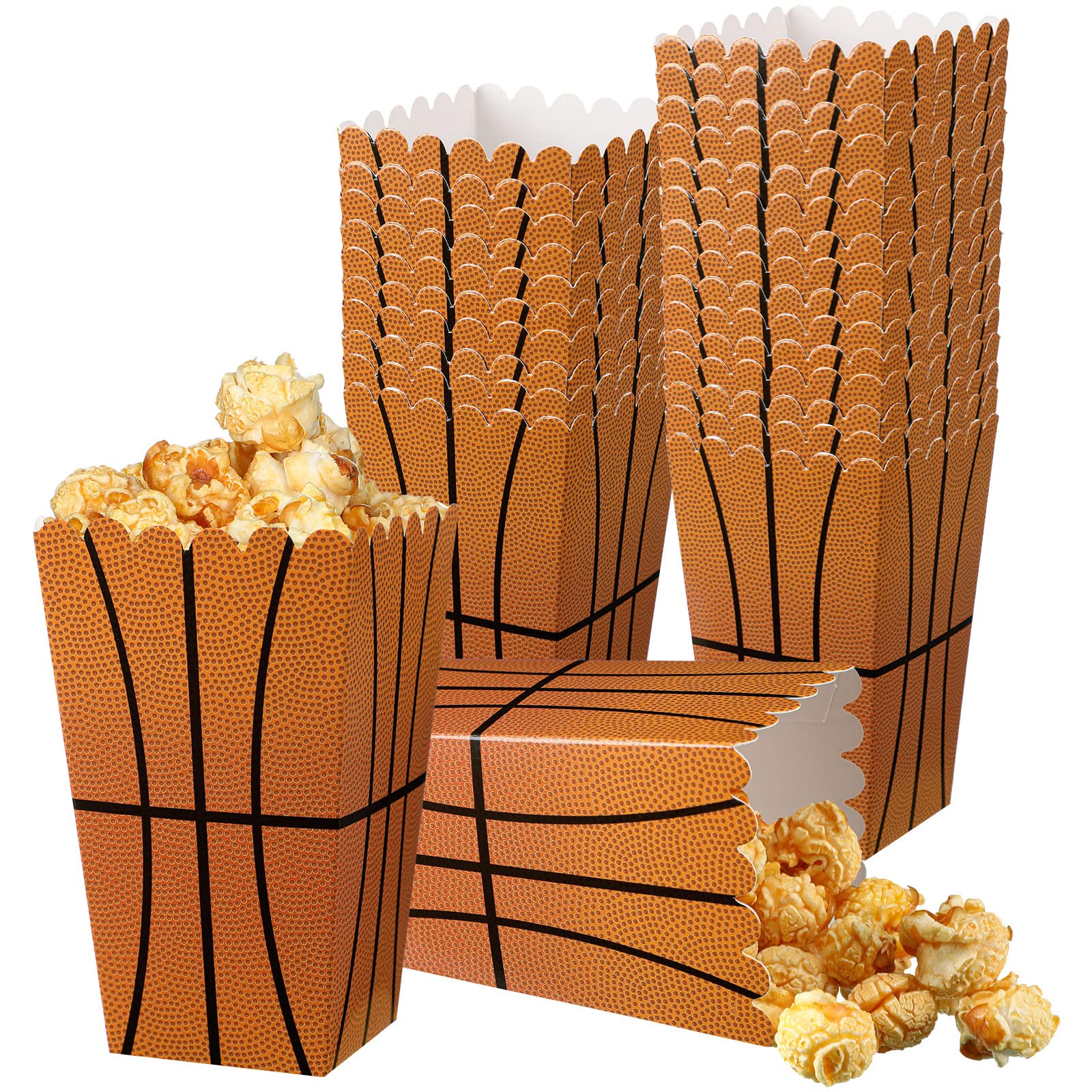 Funtery 24 Pcs Party Popcorn Boxes Popcorn Bags Buckets Container ...