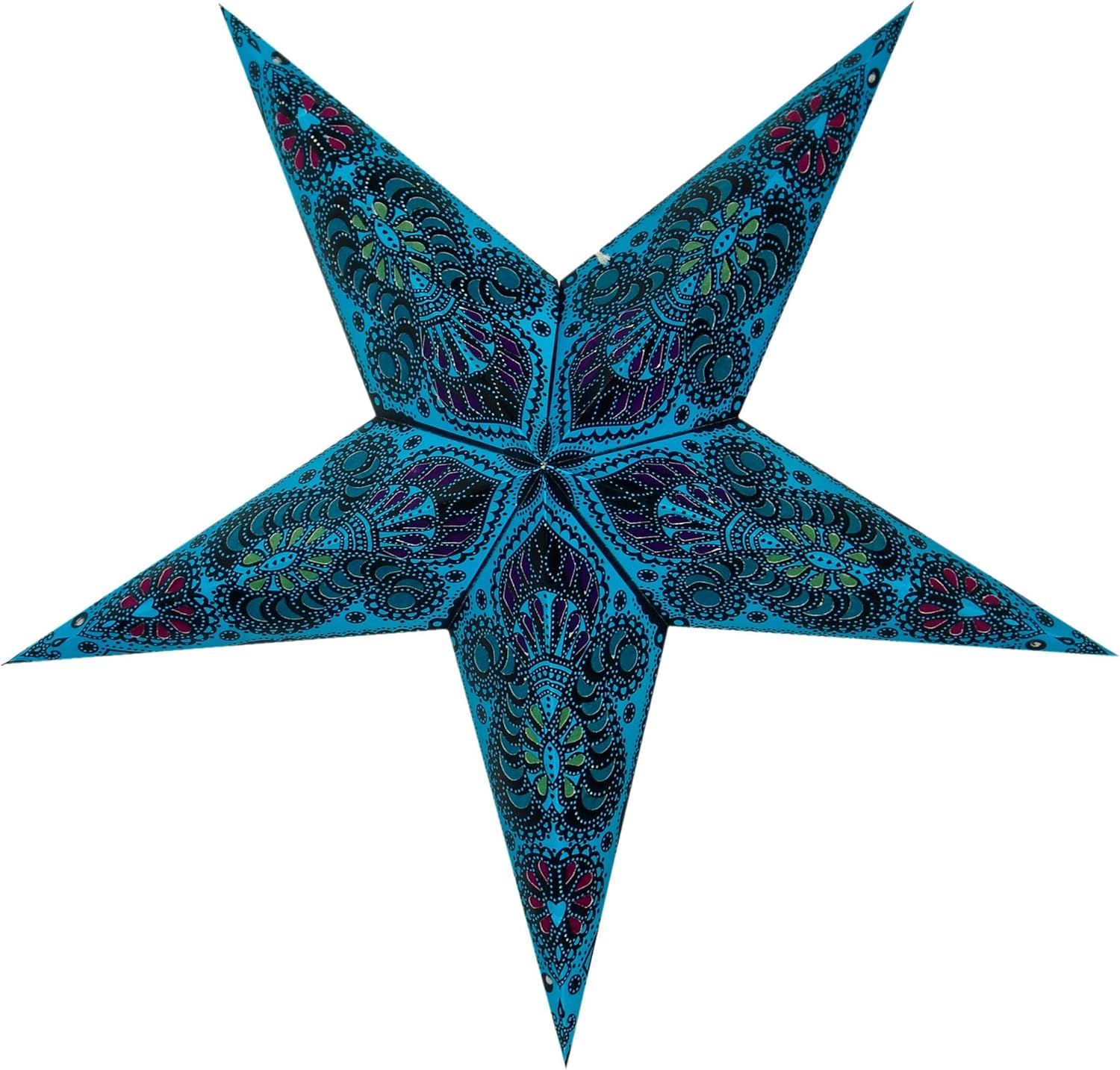 Paper Star lampshades handcrafted in scintillating colors and designs ...