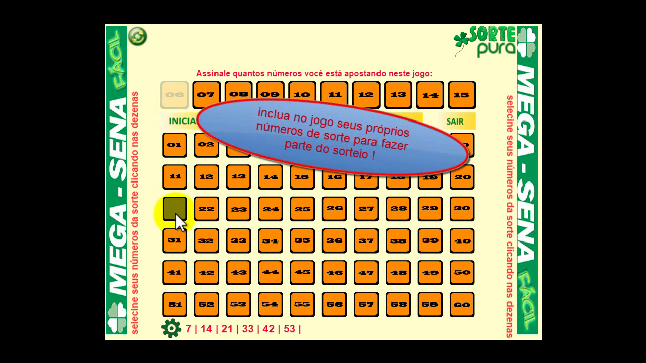 Simulador Matemático Da Mega-sena - RETOEDU