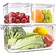 Amazon.com: elabo Food Storage Containers Fridge Produce Saver- 3 Piece ...