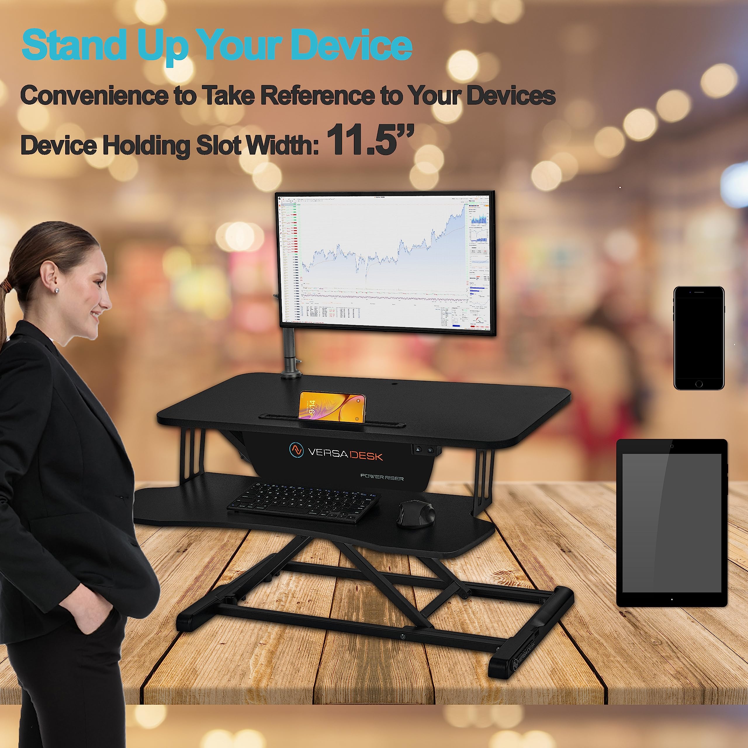 Mua VERSADESK® PowerRiser® 32" x 24" Electric Standing Desk Converter ...