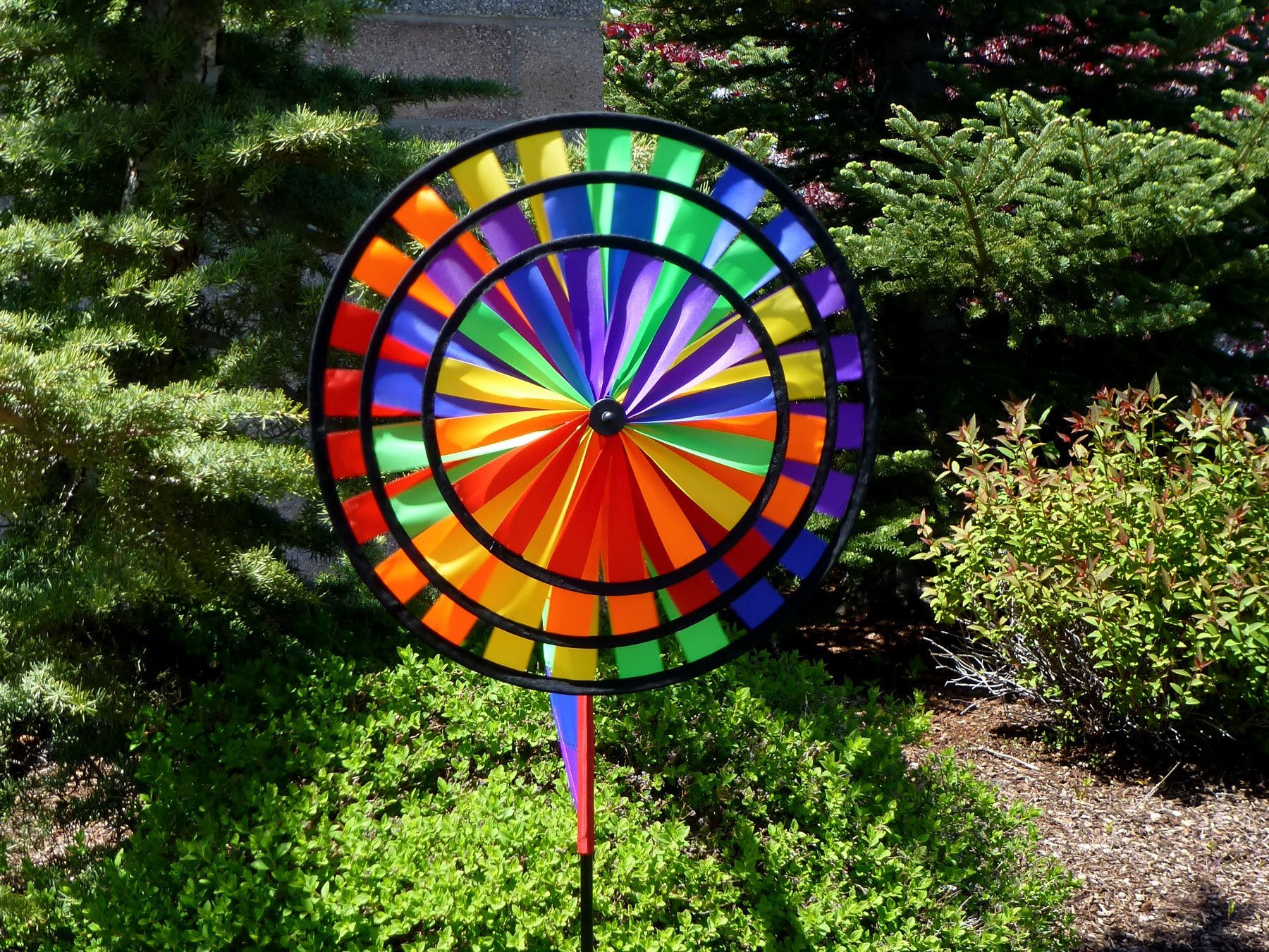 Mua In the Breeze Triple Wheel Rainbow Garden Spinner with Wind Sail ...