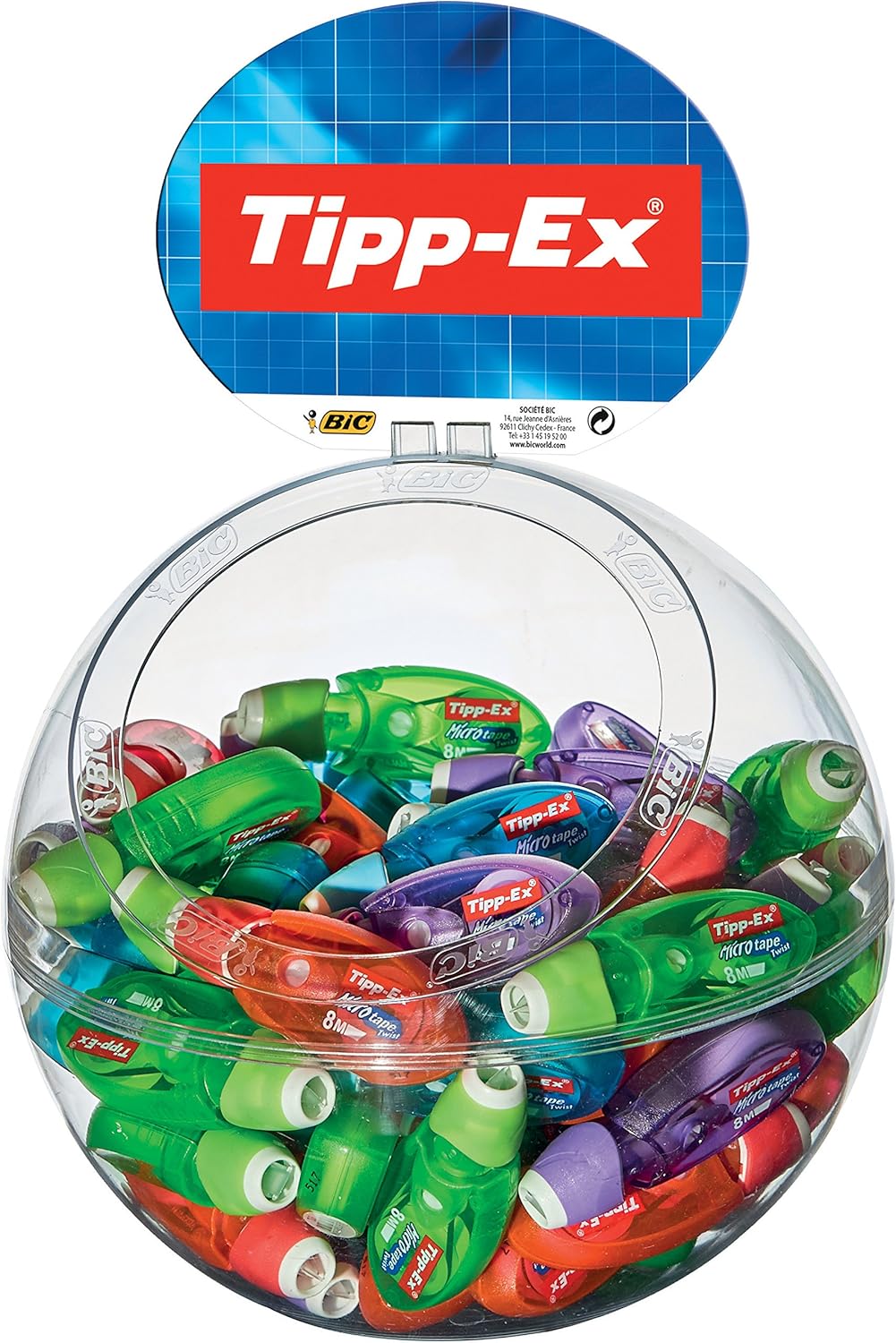 Bic Tipp-Ex Microtape Twist 879432 Correction Tape Rollers Display 60 ...