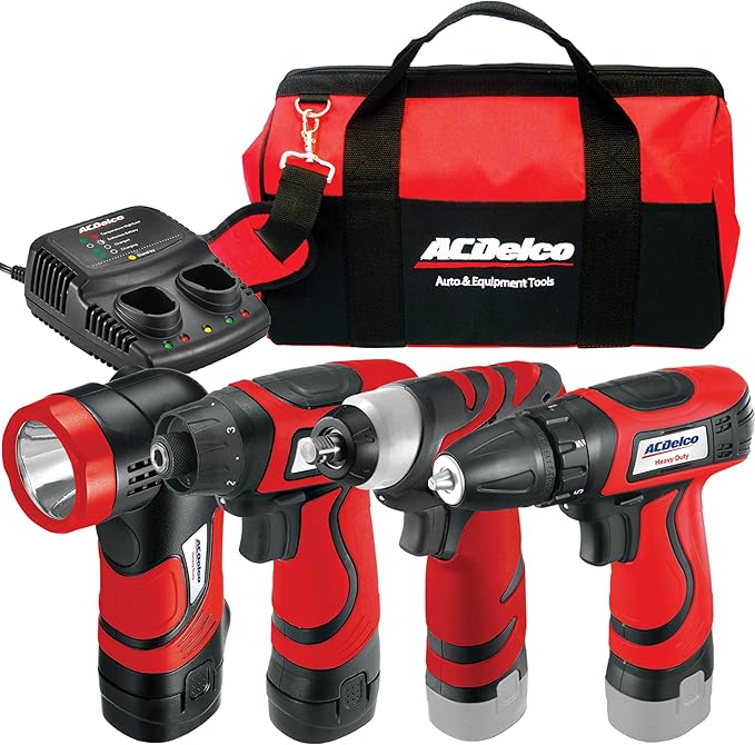 ACDelco ARZ8CSP1 Li-ion 8-Volt 4-in-1 Drill/impact/light Combo, 2 ...