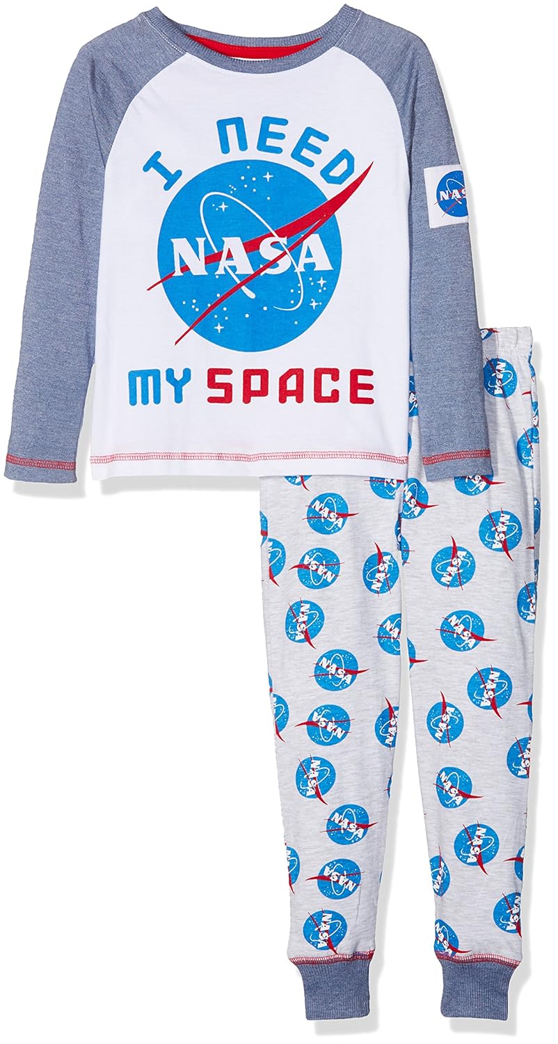 Nasa Boy's Nasa Long Sleeve Pyjama Set, Blue, 4-5 Years (Manufacturer ...