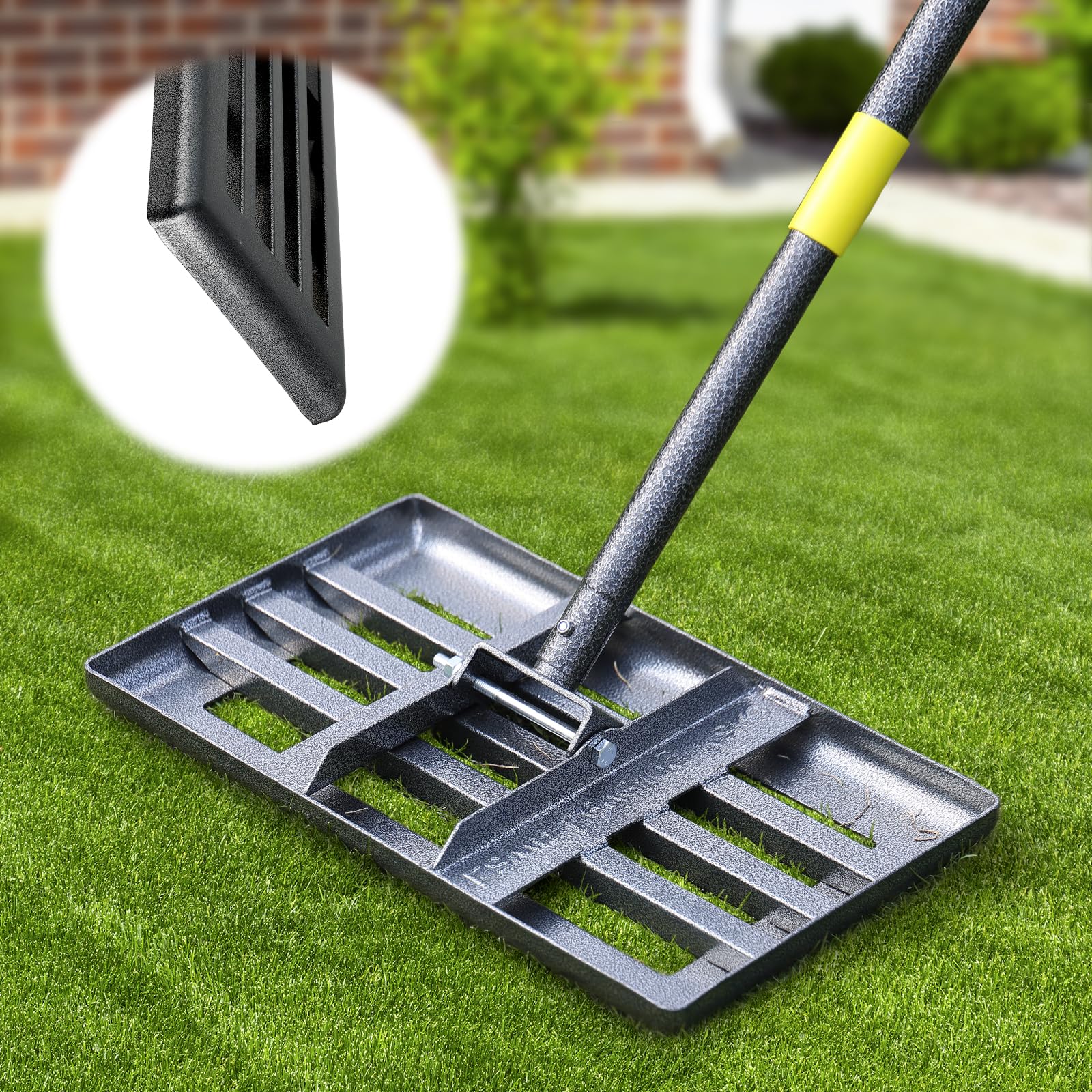 Lawn Leveling Rake, Anti Flipping Heavy Duty 17" x 10" Stainless Steel ...