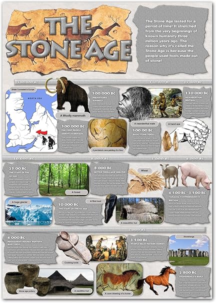 Stone Age Poster - Paper Laminated (A0): Amazon.co.uk: Office Products