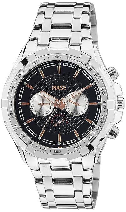 Buy Pulse Analog Black Dial Men's Watch - PL0819 Online at Low Prices ...