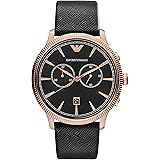 Emporio Armani Herren-Armbanduhr XL Chronograph Quarz Leder AR1634 ...