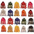 Amazon.com: Touchstone Drawstring Bags Traditional Indian Handcrafted in Elephant Pattern ...