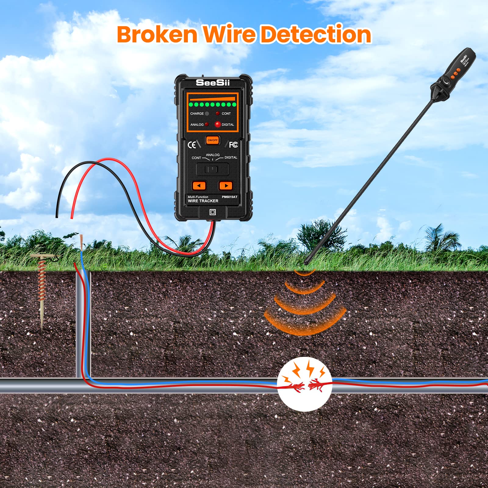 Mua Seesii Underground Cable Locator, Seesii UN101 Wire Tracer Detector ...