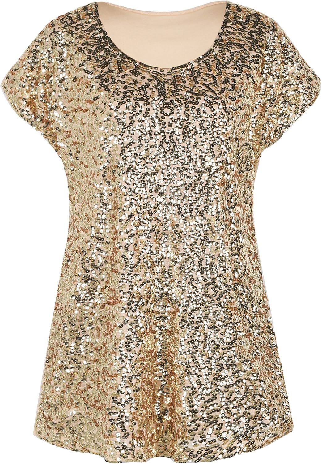 PrettyGuide Women's Sequin Top Shimmer Glitter Loose Bat Sleeve Party ...