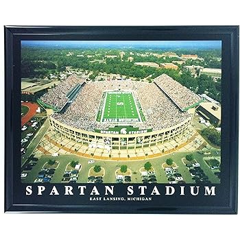 Amazon.com: Framed Michigan Spartan Stadium Aerial Stadium Print Wall ...