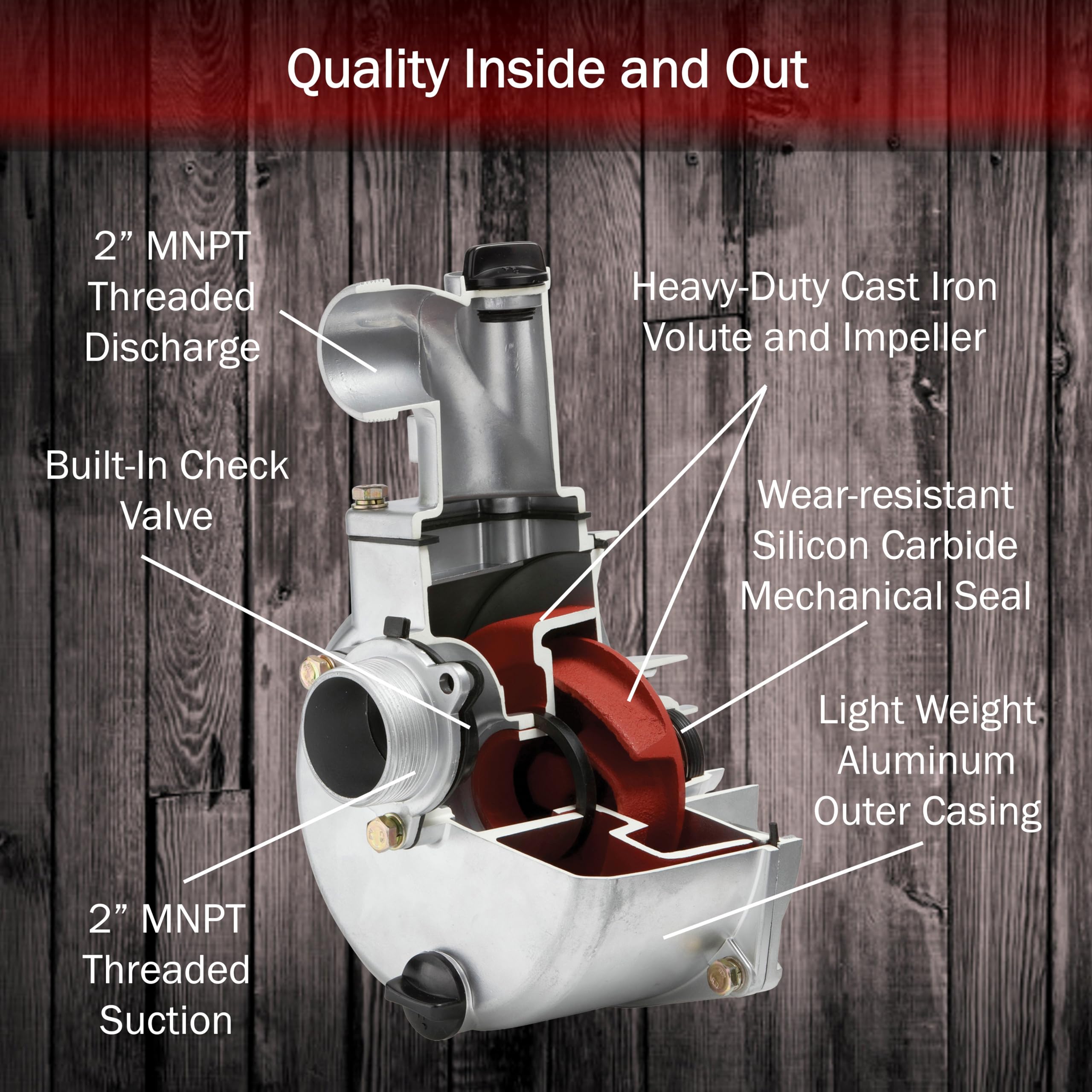 Mua Red Lion 6RLAG-2LST 208cc, 150 GPM OHV Engine Driven Aluminum Semi-Trash Pump, 2-inch MNPT ...