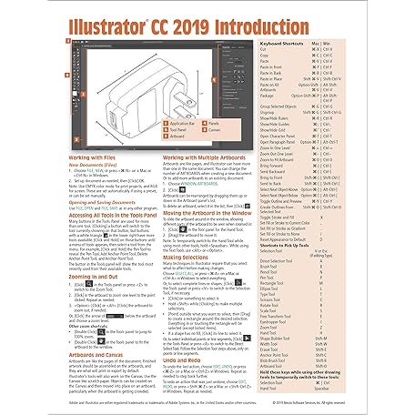 Mua Adobe Illustrator CC 2019 Introduction Quick Reference Guide (Cheat Sheet of Instructions ...
