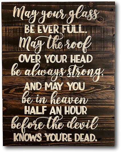 Monsety Irish Blessing Pallet Sign Irish Proverb Wall Art Irish Wedding ...