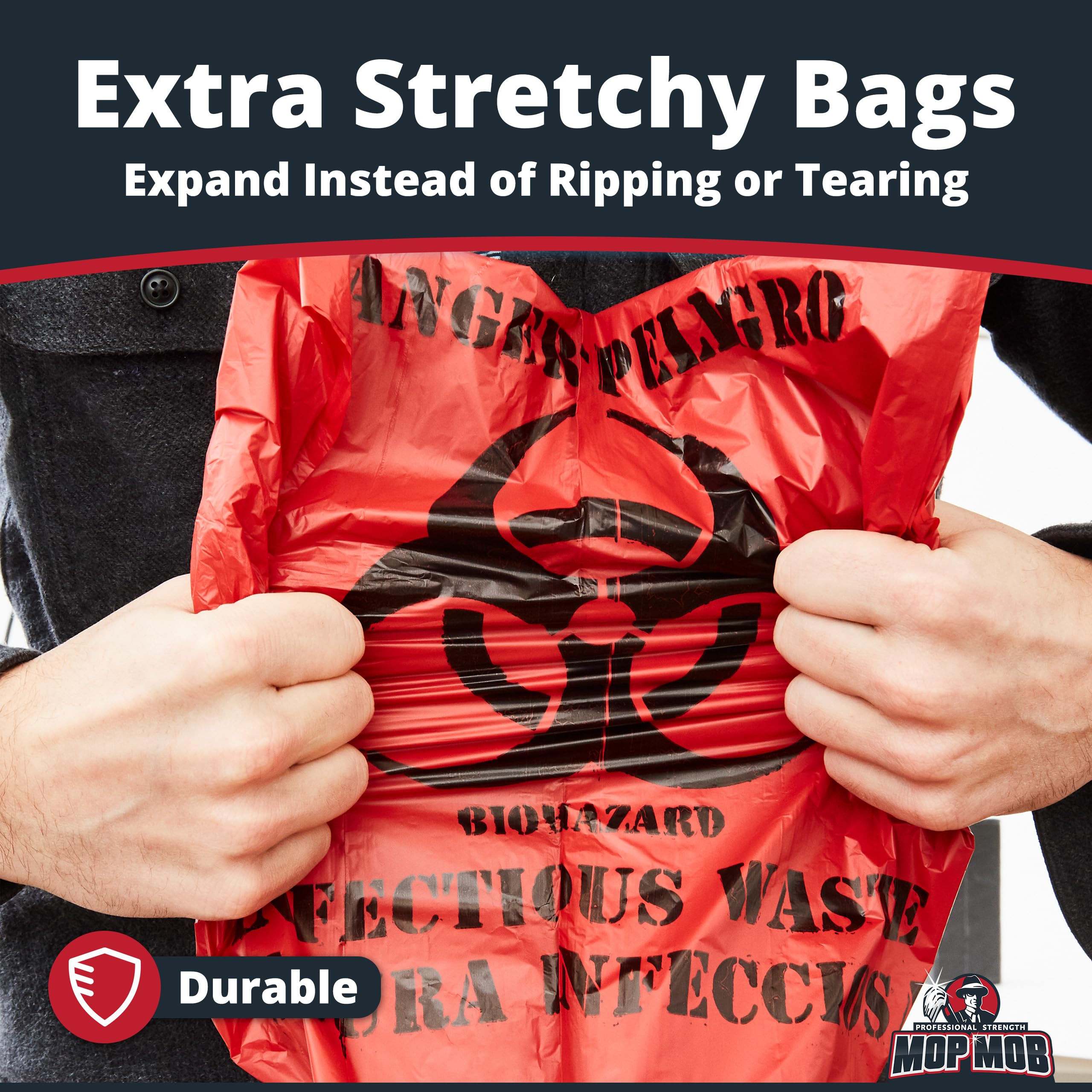 Mua No Leak, Hospital Grade Biohazard Waste Bags 150 Pk. 10 Gallon, 24 ...