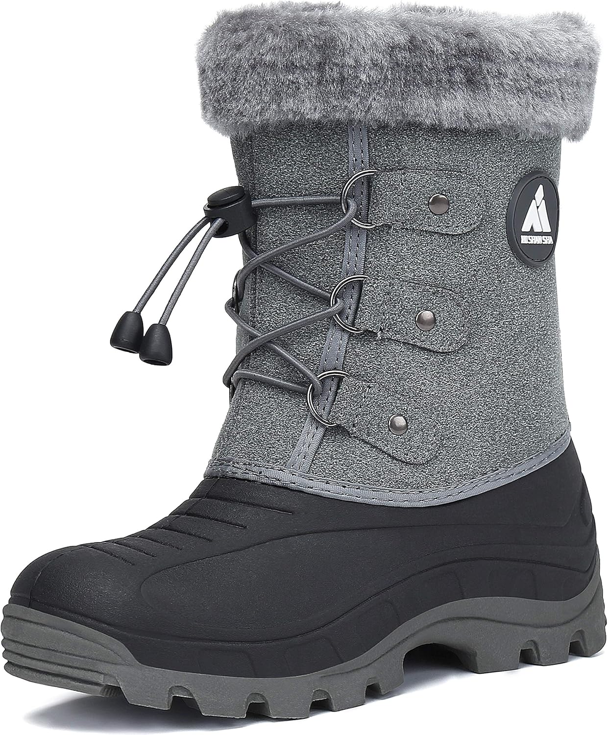 Mishansha Bottes De Neige Garçon Filles Doublure Chaude D Hiver Boots