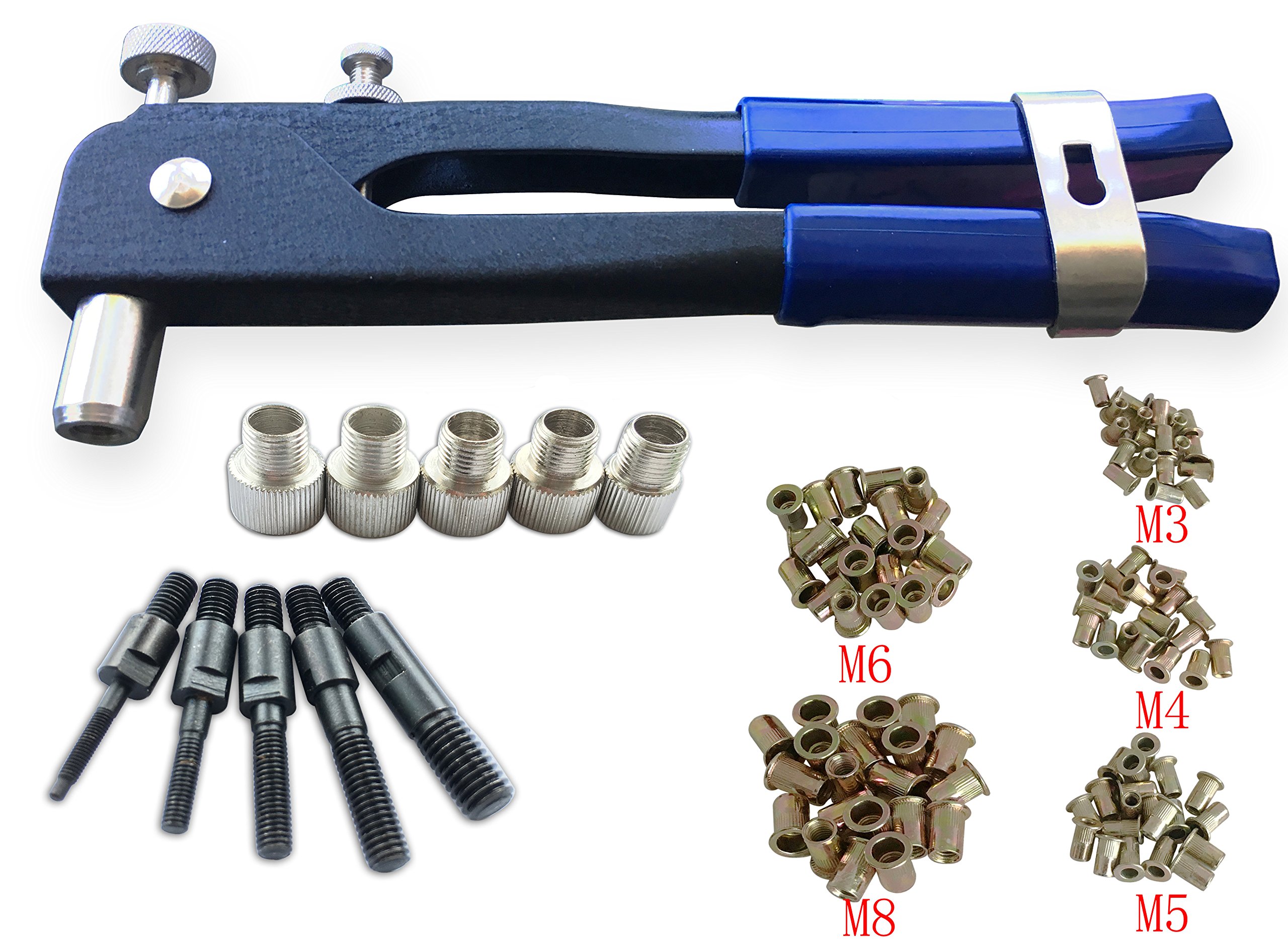 Hand Rivet Tool Set Threaded Riv Nut Riveter Metal Gun 100PC M3 M4 M5 hand-rivet-tool-set-threaded-riv-nut-riveter-metal-gun-100pc-m3-m4-m5