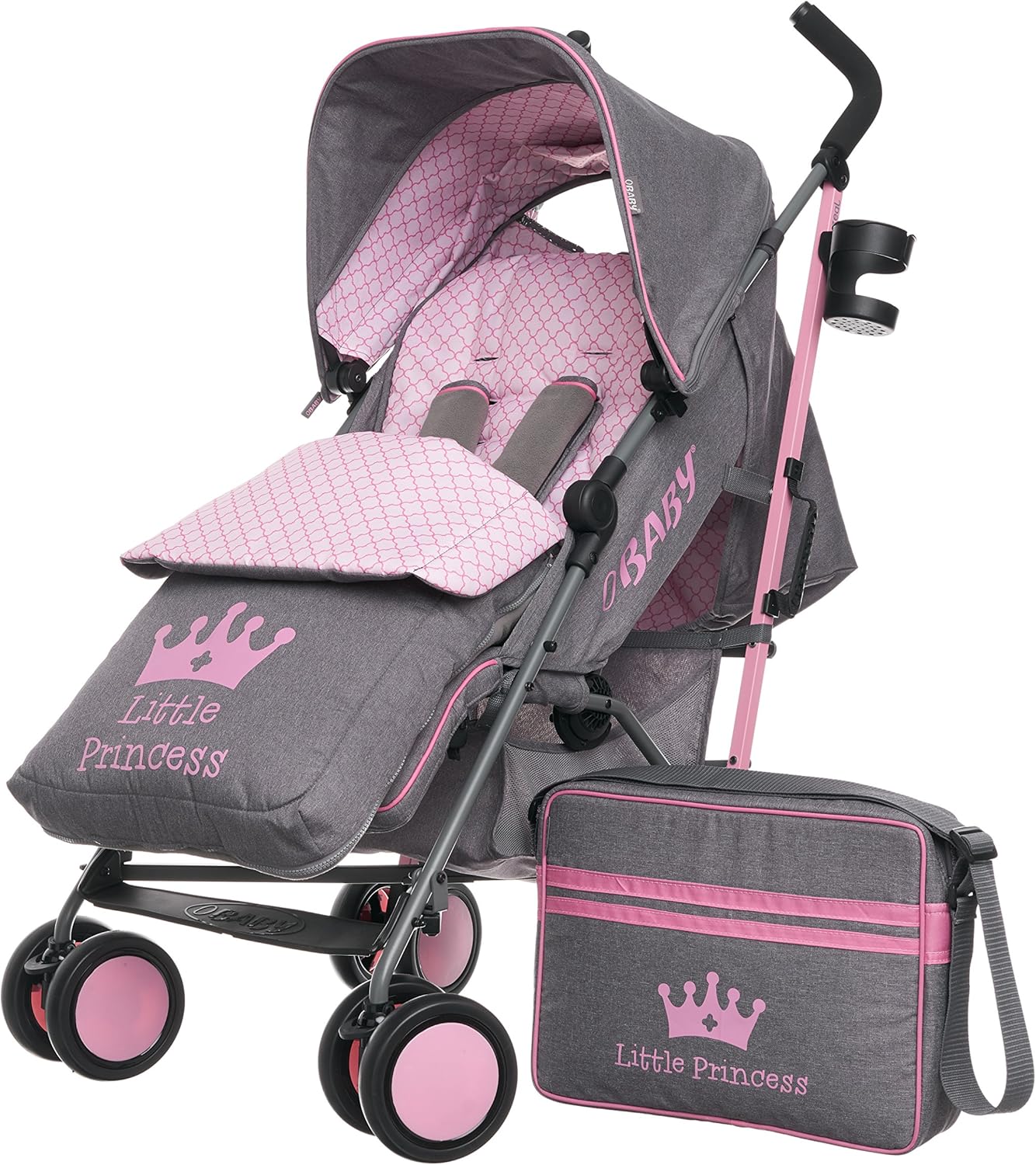 Obaby Zeal Stroller Bundle - Little Princess,Grey, Pink: Amazon.co.uk: Baby