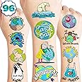 Amazon.com : 96 PCS Earth Day Environment Temporary Tattoos Birthday ...