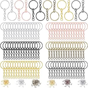 Amazon.com : 360 Pieces Keychain Rings for Crafts Including 90 Pieces ...