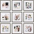 Amazon.com - Sheffield Home 9 Piece Gallery Wall Frame Set, 12x12 Inch, Natural