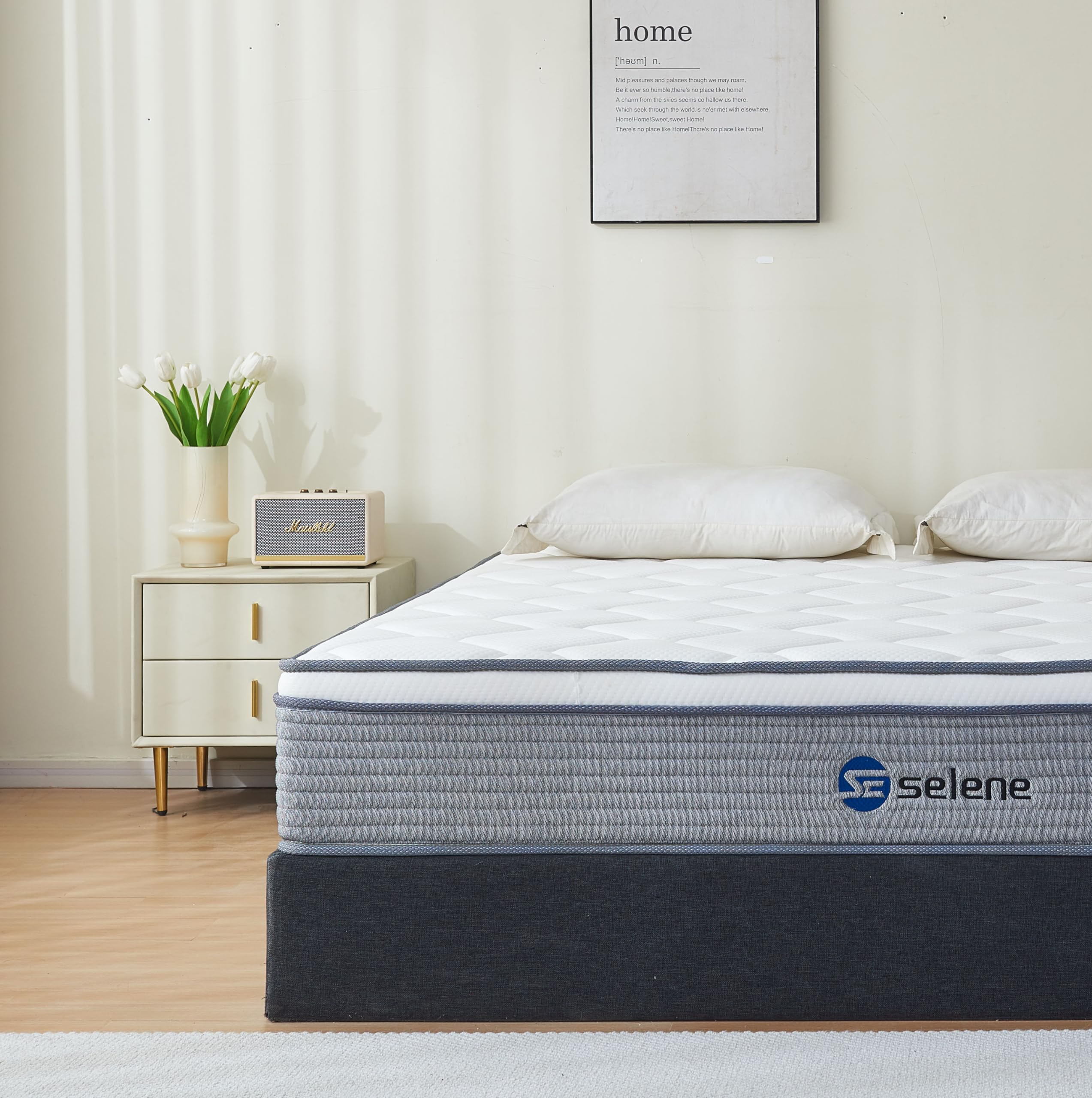 Selene Bedding Full Size Mattresses, 12 Inch Mattress Full with Pocket Spring and Memory Foam ...