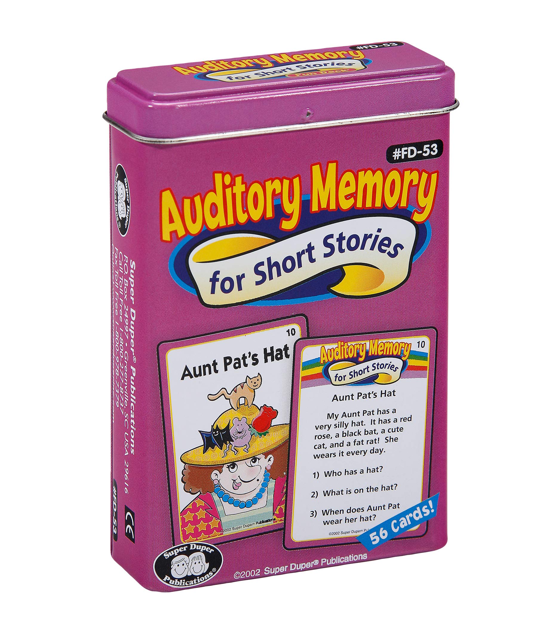 Super Duper Publications Auditory Memory For Short Stories Fun Deck 