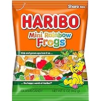 Amazon.com : HARIBO Gummi Candy, Mini Rainbow Frogs, 5 oz. Bag (Pack of ...