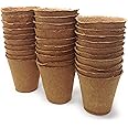 Amazon.com: Br BRILLANTE Plant Starter Peat Pots - 30 Pack of 4 Inch ...