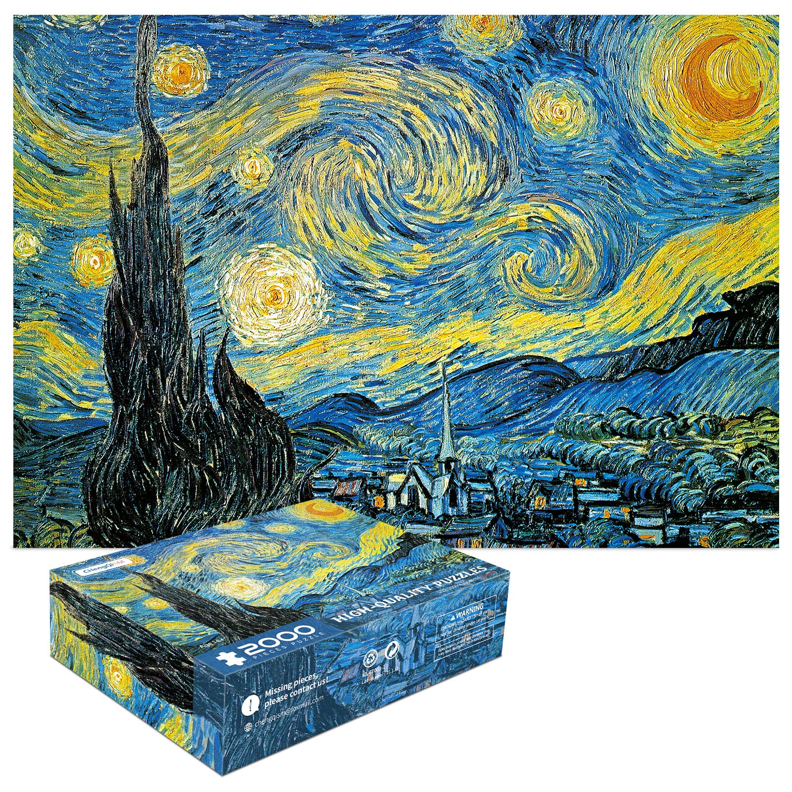 Mua 2000 Piece Puzzle,The Starry Night 2000 Piece Puzzles for Adults ...