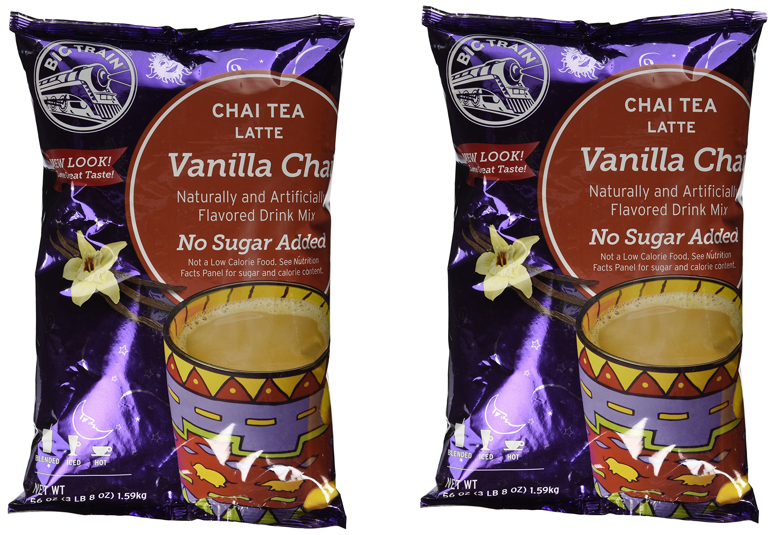 Amazon.com : Big Train Vanilla Chai, No Sugar Added, 1.2-Ounce Single ...