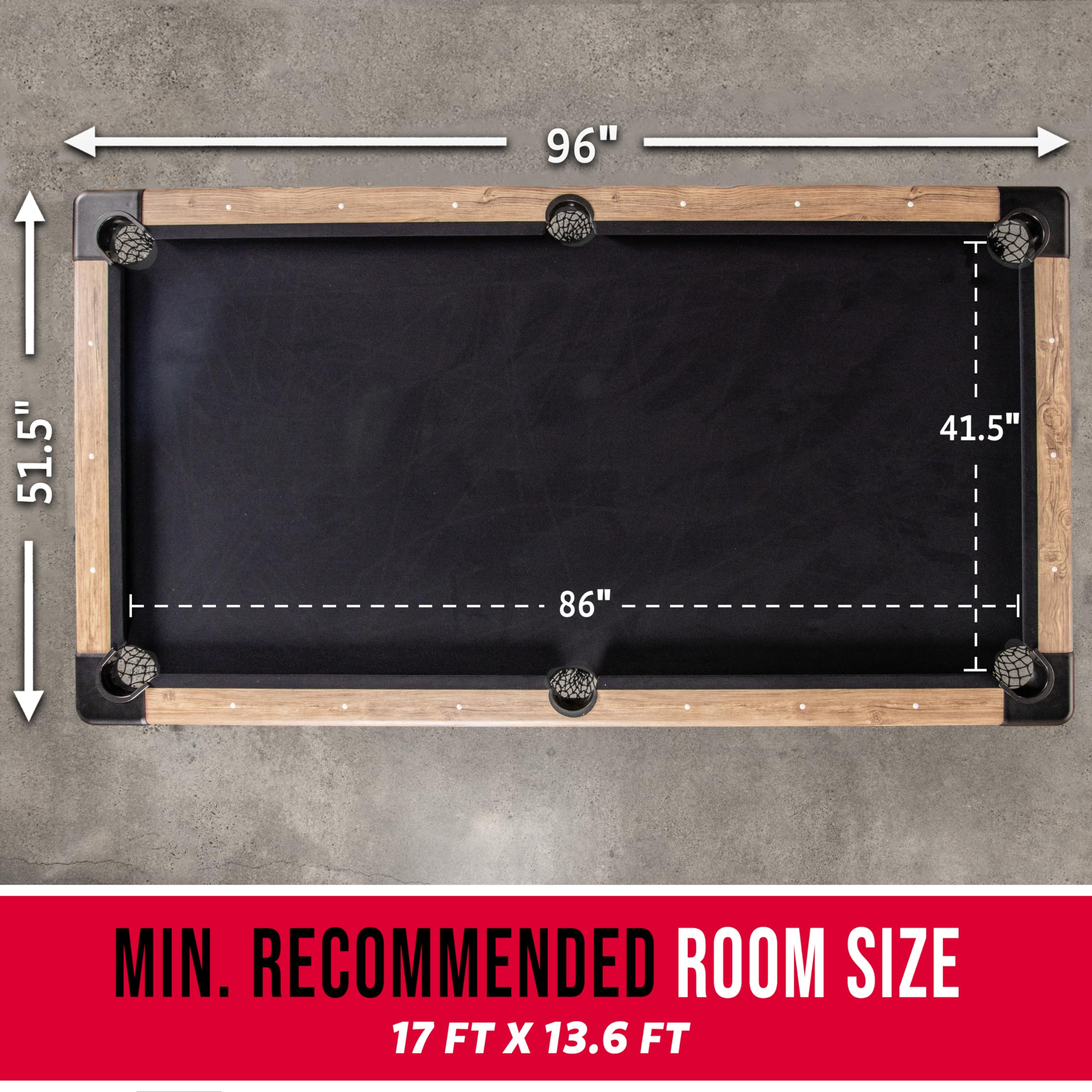 Mua GoSports 7 or 8 ft Portable Pool Table - No Assembly Required ...