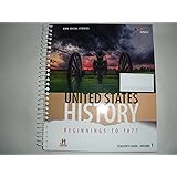 United States History: Beginnings to 1877, Teacher's Edition (Holt ...