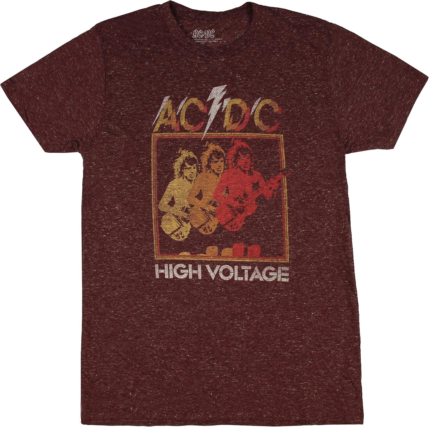 Amazon.com: AC/DC Shirt Adult Men's High Voltage Angus Young Graphic ...